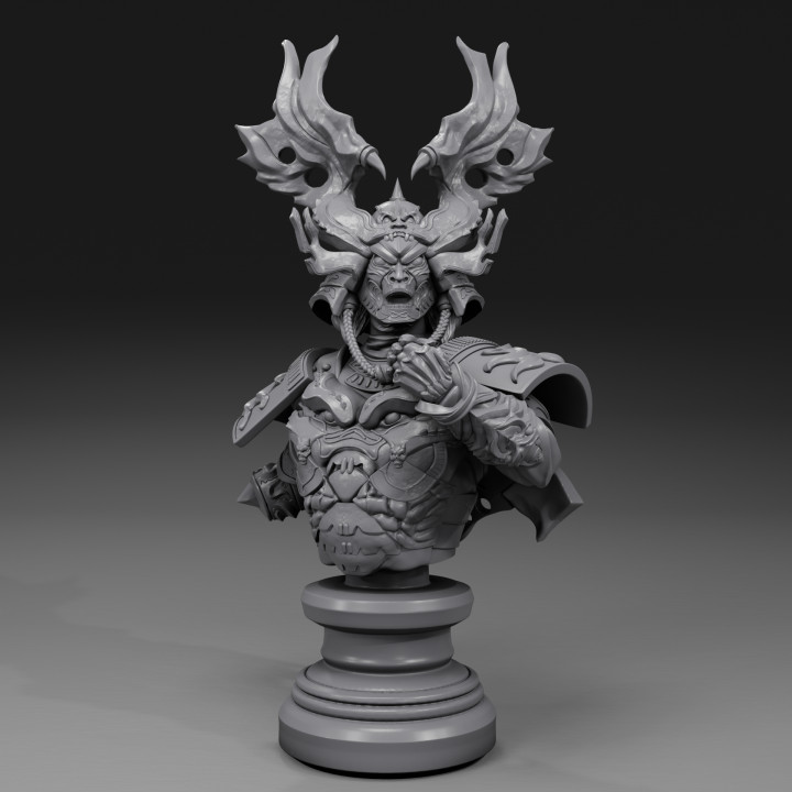 3D Printable Galvanax, Evil Boss Bust (pre-supported) by Mojibake ...