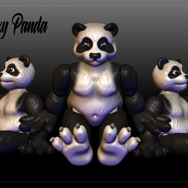 3D Printable Flexy Panda by MysticSaige