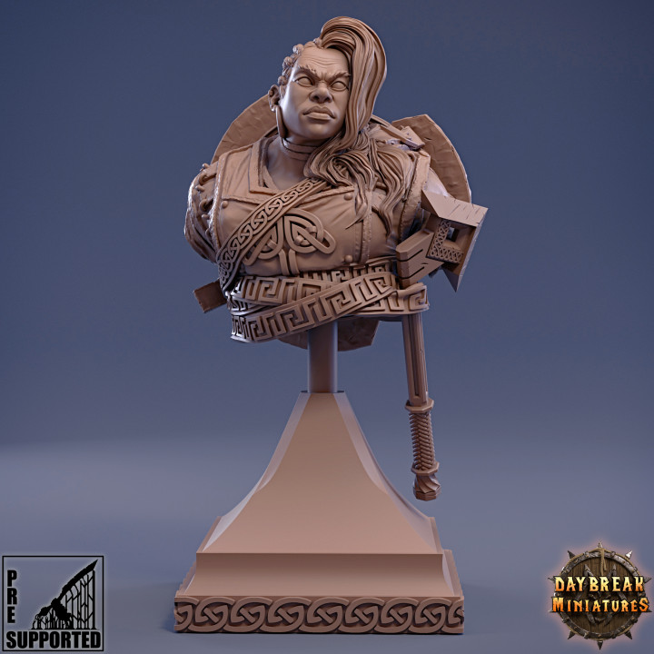 3D Printable Fandra Firebrand - BUST by Daybreak Miniatures