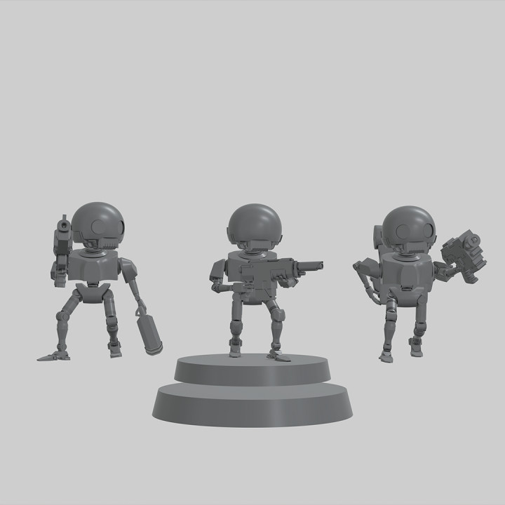 3D Printable Servocores - Assistant Droid Squad - 28mm Scale - Monopose ...