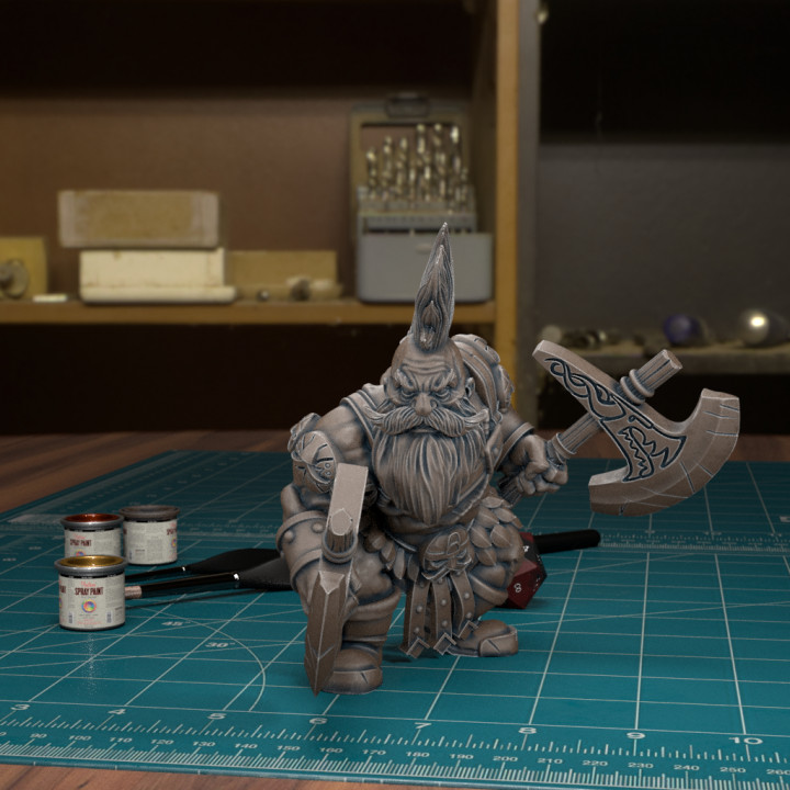 3D Printable Dwarf Axes 01 [Pre-Supported] by TytanTroll Miniatures