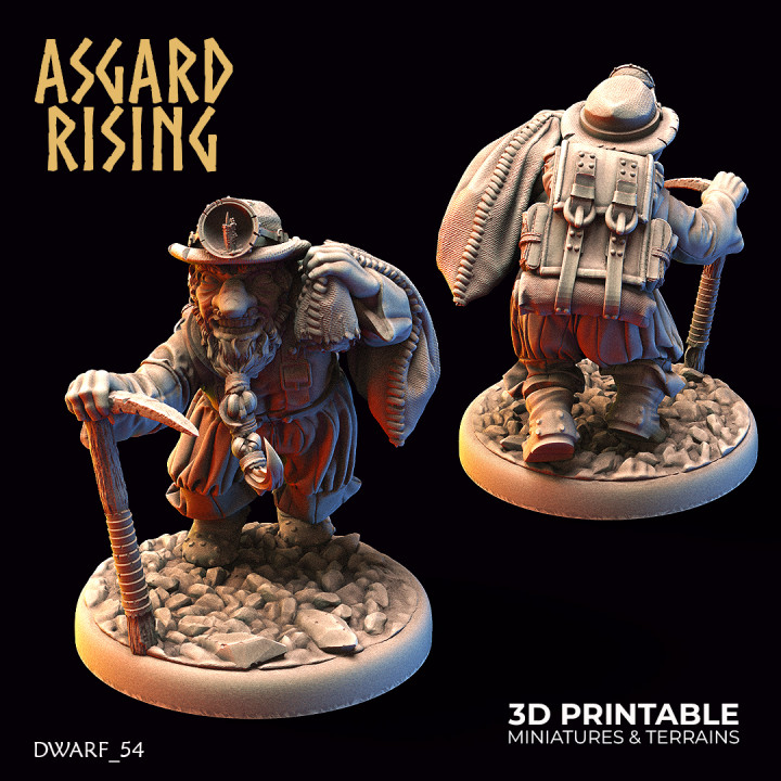 3D Printable DWARF: Dwarven Miners /Modular/ /Pre-supported/ by Asgard ...
