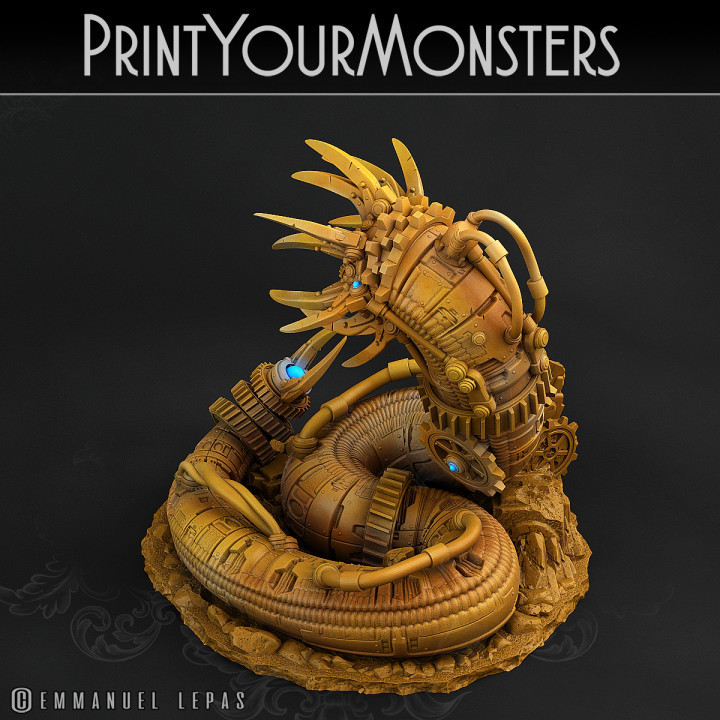 3D Printable MECHANIC WORM by PrintYourMonsters