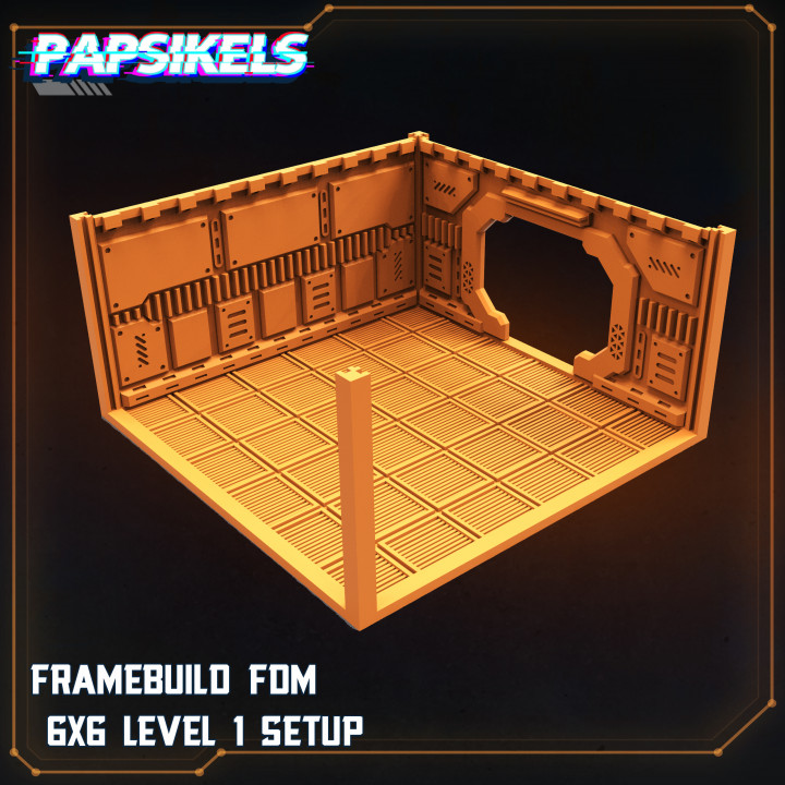 3D Printable FRAMEBUILD MODULAR TERRAIN SYSTEM by PAPSIKELS MINIATURES