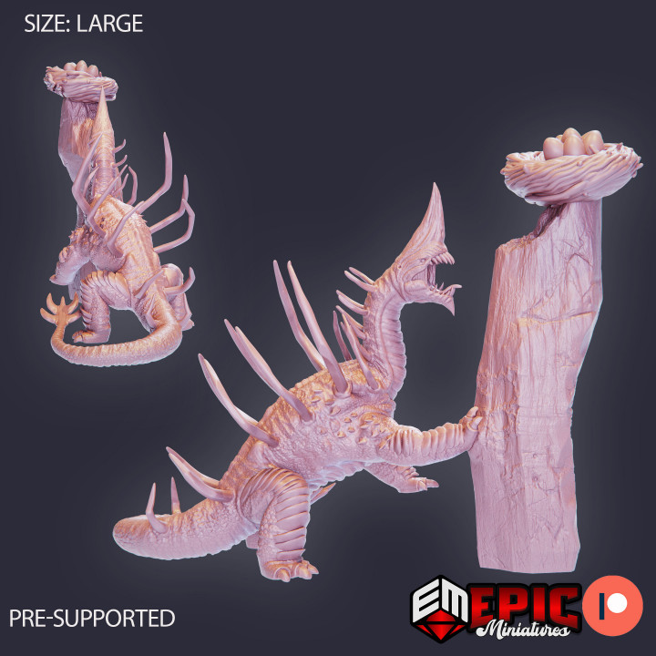 3D Printable Sand Wyrm Set / Legendary Dragon / Desert Beast / Dune ...