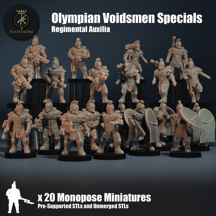3D Printable Olympian Voidsmen Specials - Presupported by ThatEvilOne