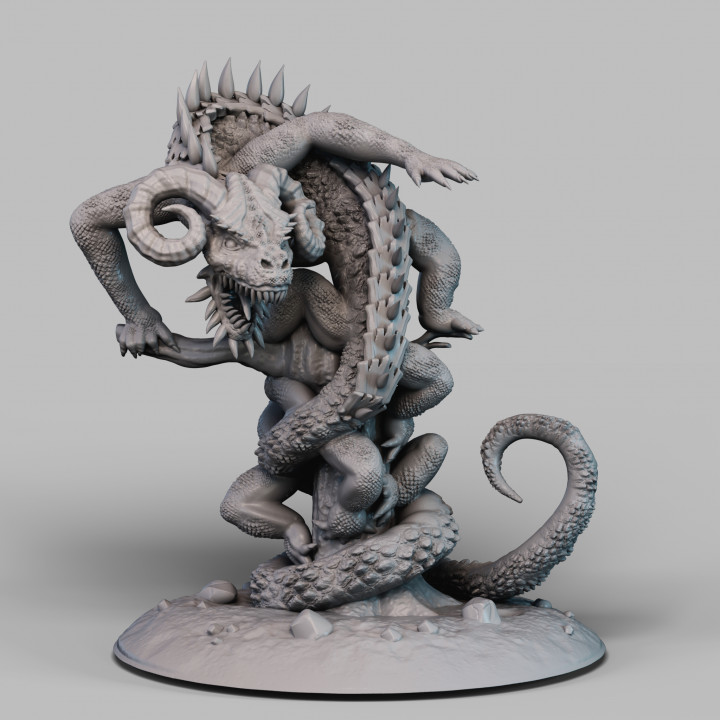 3D Printable Land on the Sand - Blue Dragon, Behir and Genies bundle 21 ...