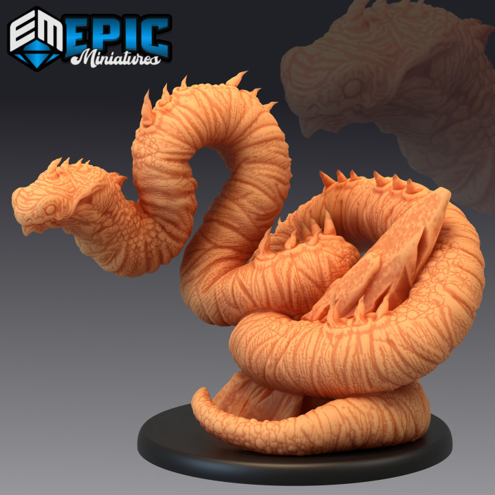 3D Printable Giant Sand Snake Rock / Magical Ancient Serpent / Desert ...