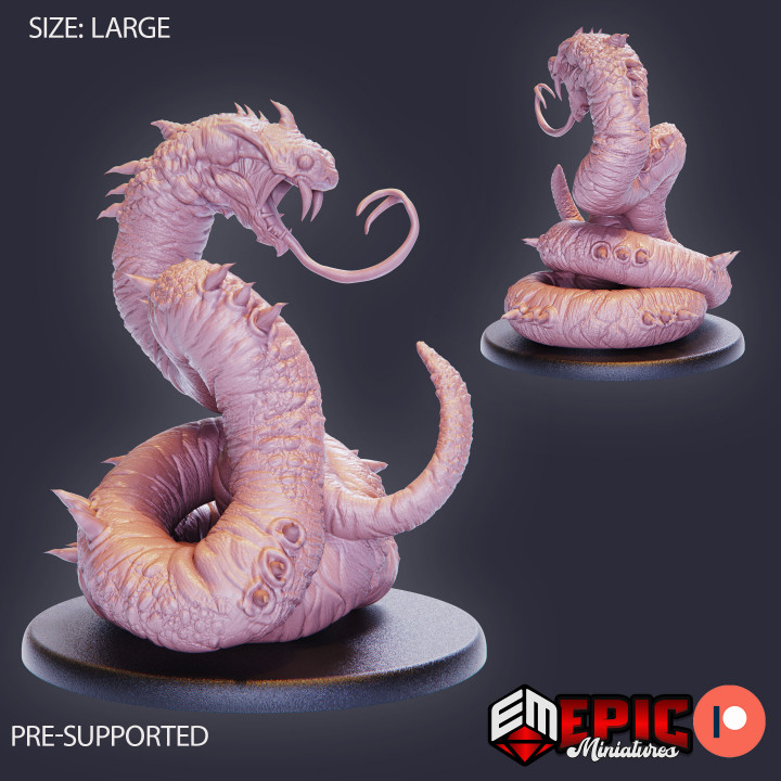 3D Printable Giant Sand Snake Set / Magical Ancient Serpent / Desert ...