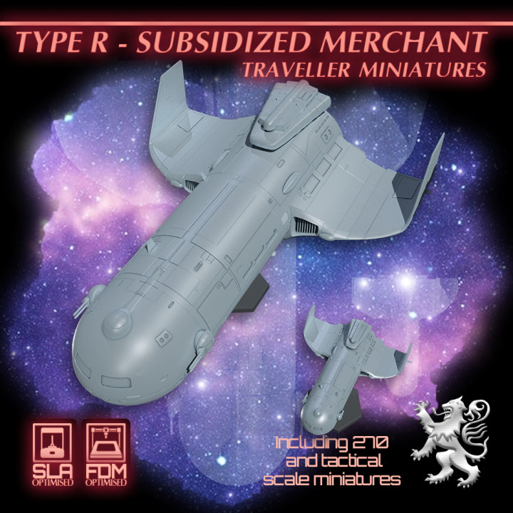 3D Printable Type R - Subsidized Merchant Traveller Miniatures by 2nd ...