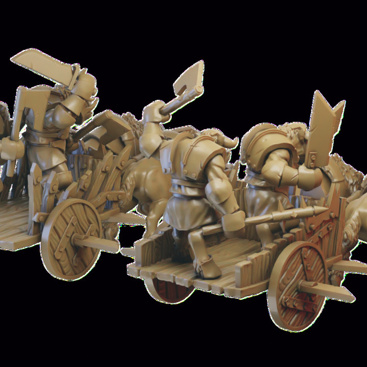 3D Printable Boarc Elite Chariots Miniatures (32mm, modular) by Juhász ...
