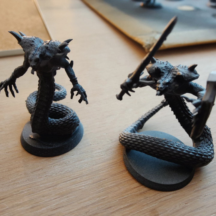 3D Print of Cobra Folk Set / Serpent Warrior / Serpentfolk Soldier ...