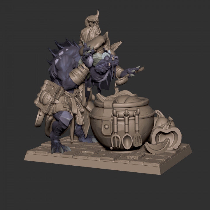 3D Printable Ramsak, the Dragonborn Cook by Bite the Bullet