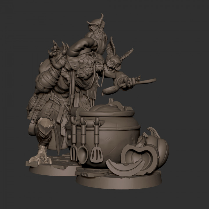 3D Printable Ramsak, the Dragonborn Cook by Bite the Bullet