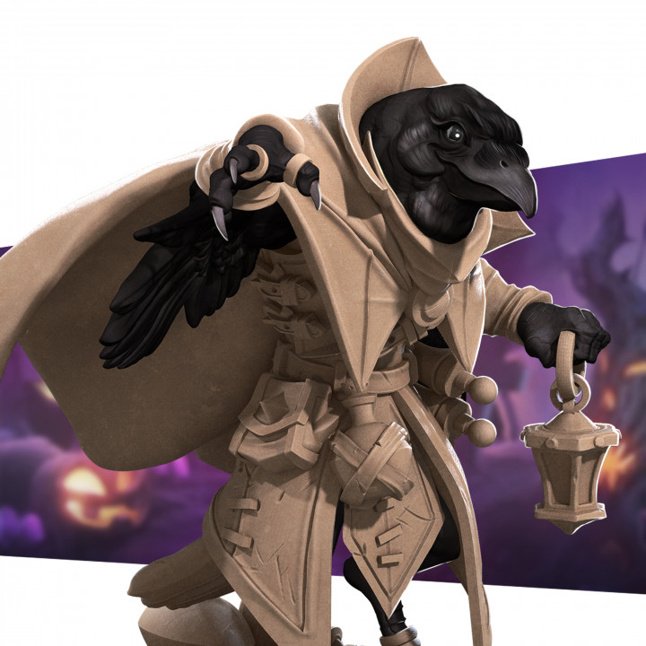 3D Printable Jen, the Kenku Alchemist (3 Versions) by Bite the Bullet