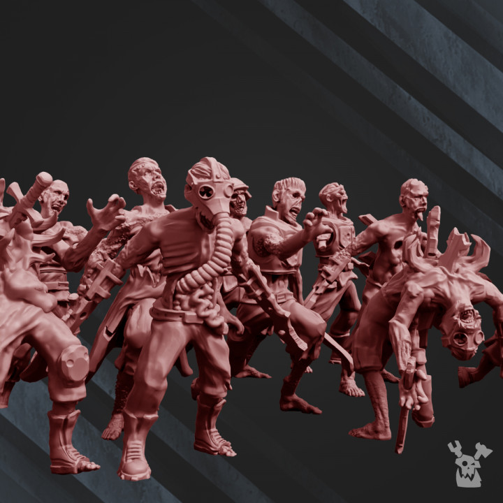 3D Printable Pandemic Zombies Squad x10 by dakkadakka.store