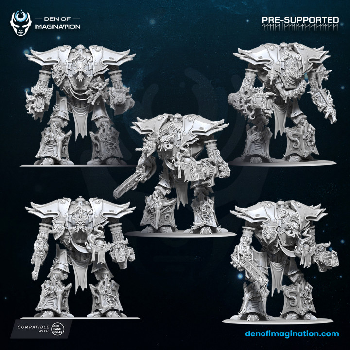 3D Printable Chaos Unbroken - Infernal Mech Multipart Set by WildMesh