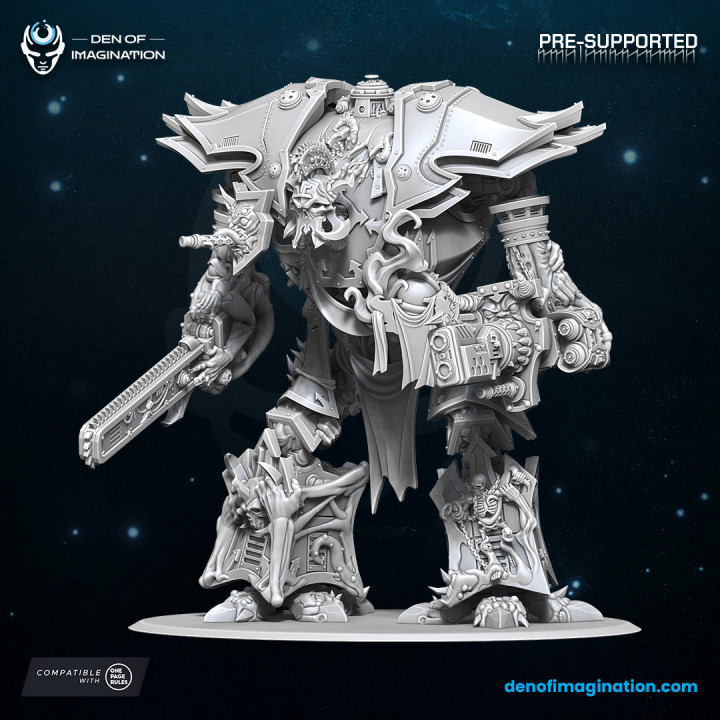 3D Printable Chaos Unbroken - Infernal Mech Multipart Set by WildMesh