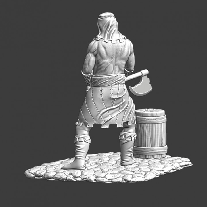 3D Printable Medieval Executioner - scene by Northern Crusades Miniatures