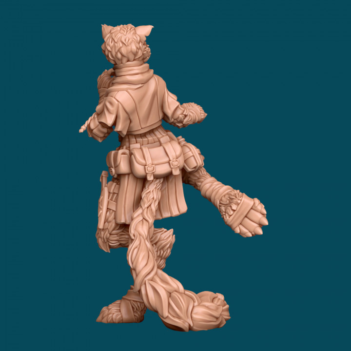 3D Printable Arrissa, a kitty monk by Awkward Penguin's Minis