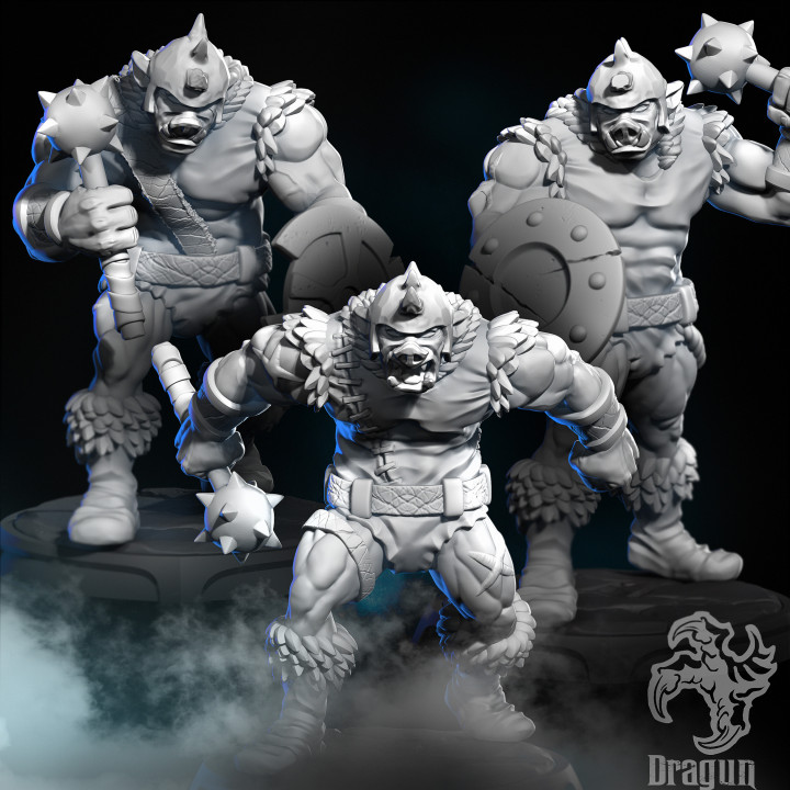 3D Printable Orcs 1, 2 and 3 by Dragun Studios