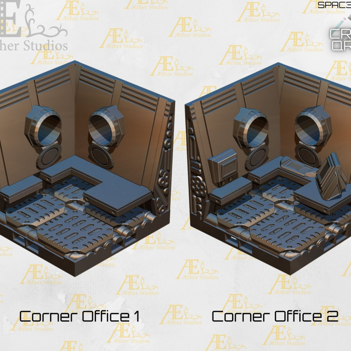 3D Printable AESS331 - Space Ships: Crew Qtrs. by Aether Studios