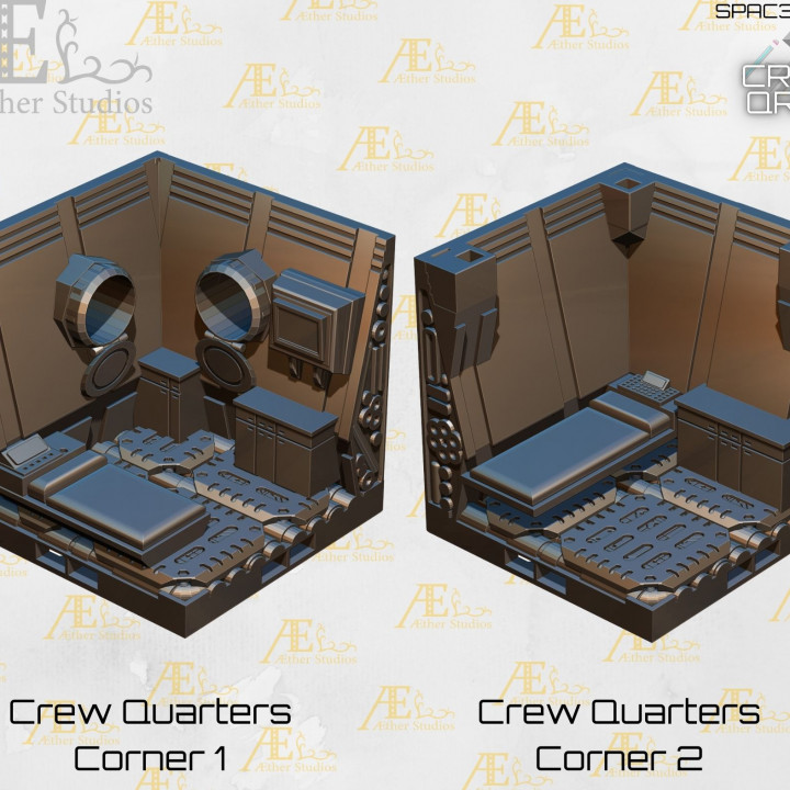 3D Printable AESS331 - Space Ships: Crew Qtrs. by Aether Studios