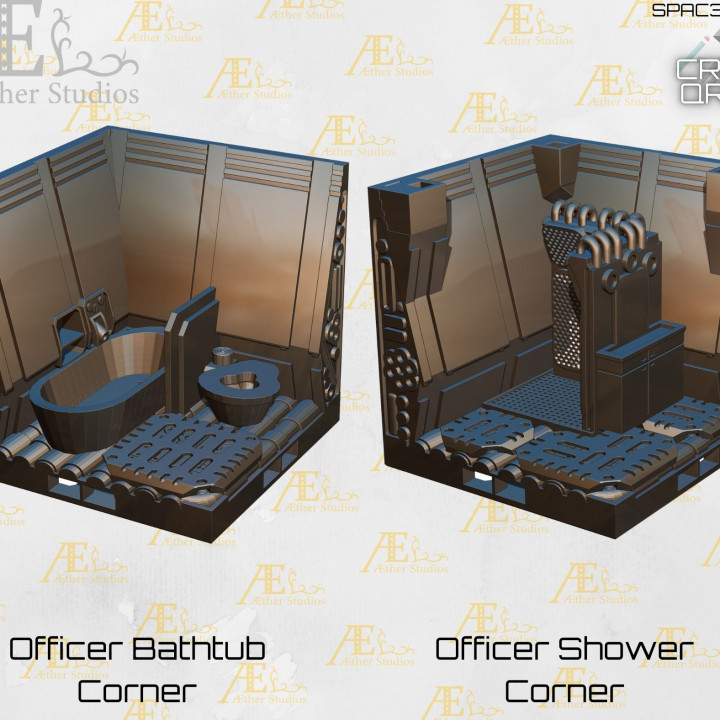 3D Printable AESS331 - Space Ships: Crew Qtrs. by Aether Studios