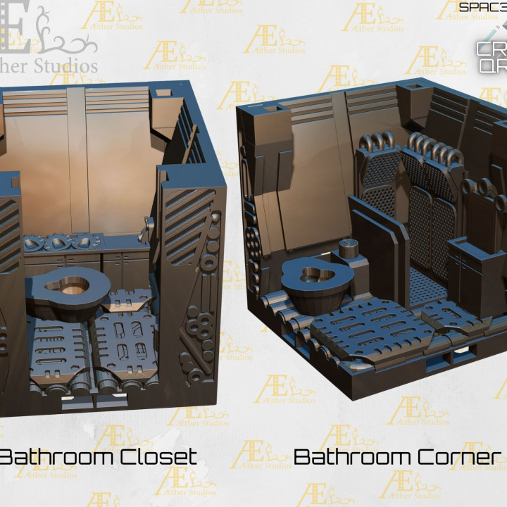 3D Printable AESS331 - Space Ships: Crew Qtrs. by Aether Studios