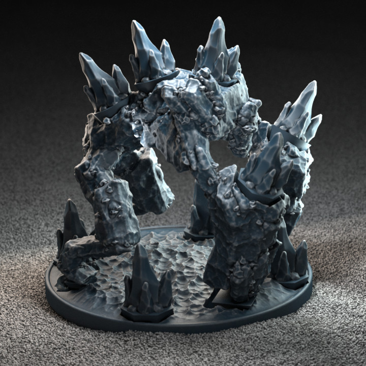 3D Printable Crystal golem by HarsBeeldt