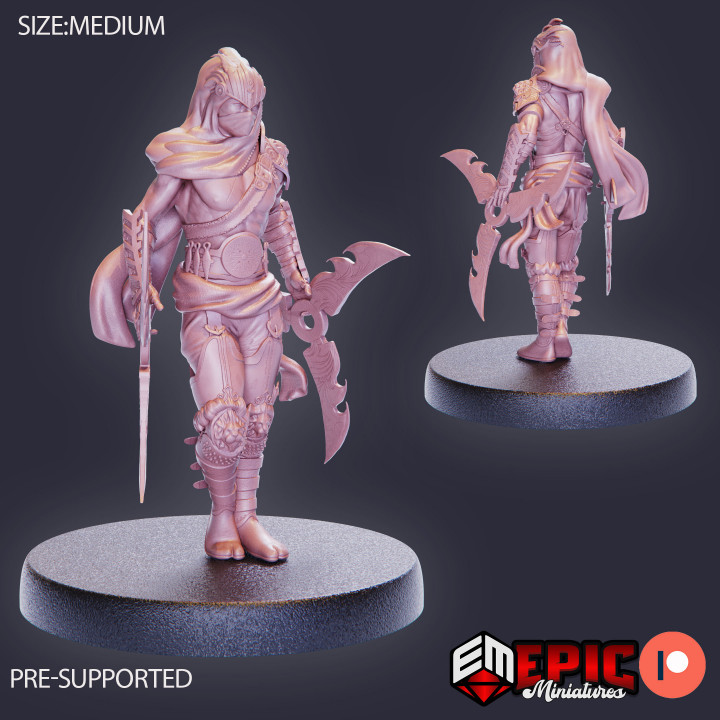 3D Printable Orient Assassin Set / Male Desert Rogue / Brave Fighter ...