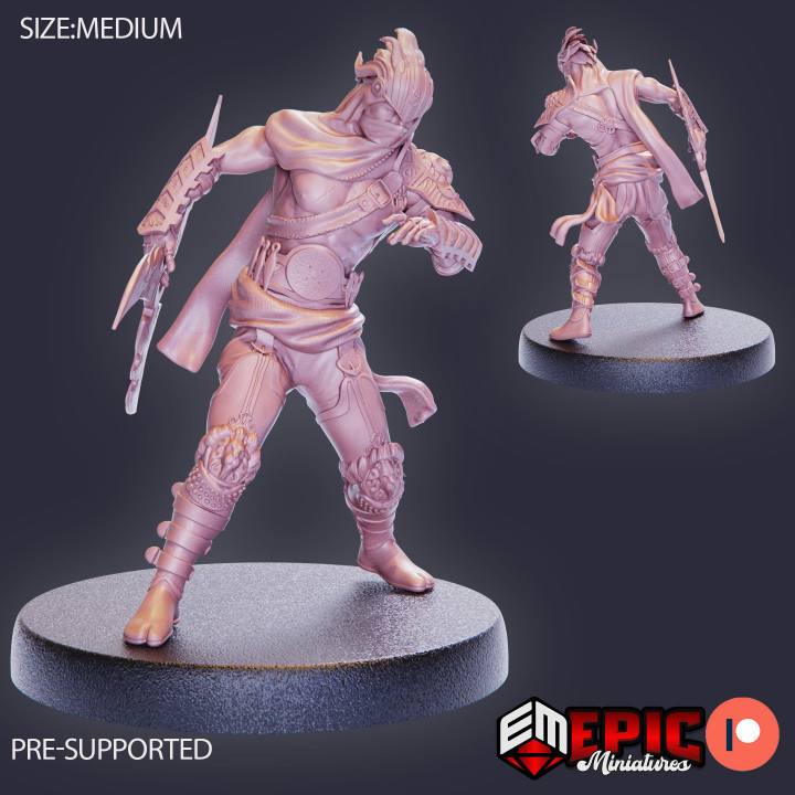 3D Printable Orient Assassin Set / Male Desert Rogue / Brave Fighter ...