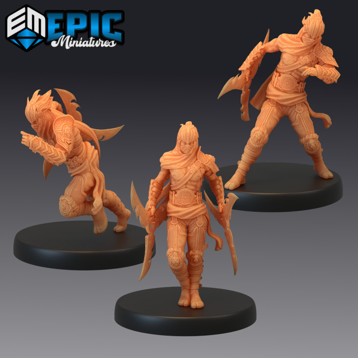 3D Printable Orient Assassin Set / Male Desert Rogue / Brave Fighter ...
