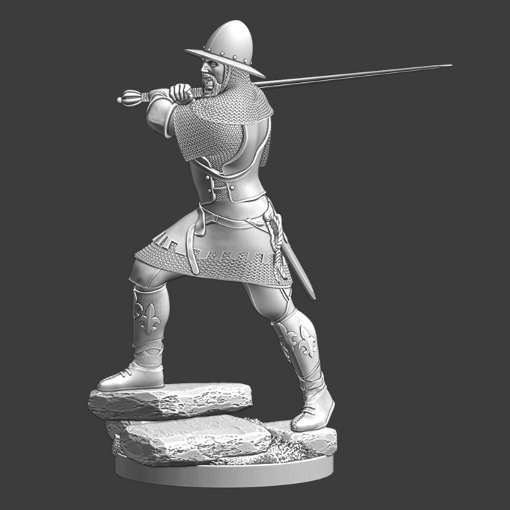 3D Printable Medieval German Mercenary - Great Sword by Northern ...
