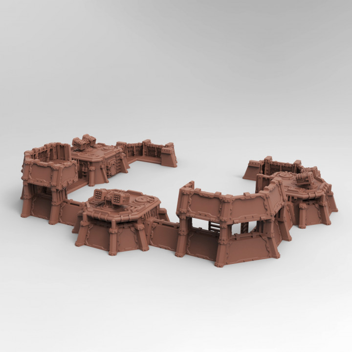 3D Printable Defensive Structures Bundle by Tesseract Tomb