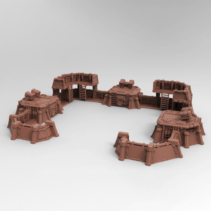 3D Printable Defensive Structures Bundle by Tesseract Tomb