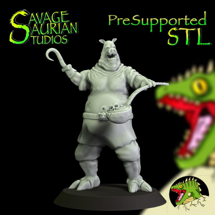 3D Printable Porkus - Ogre Glutton Cook - Presupported by Savage ...