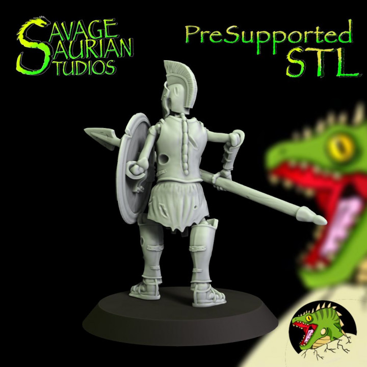 3D Printable Skeleton Spartan Soldier Set - 3 Models - Presupported by ...