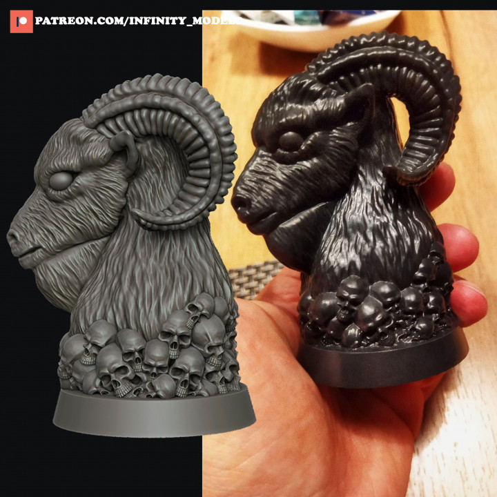 3D Printable Bafomet Bust by InfinityModels