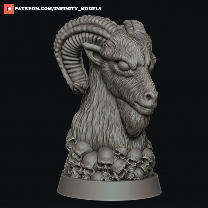 3D Printable Bafomet Bust by InfinityModels