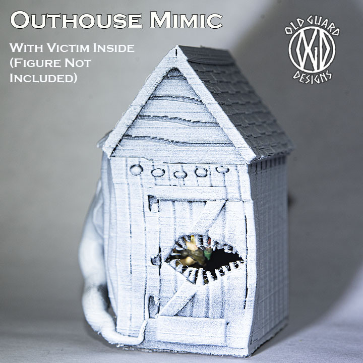 3D Printable Medieval Outhouse Mimic by Tim Shea