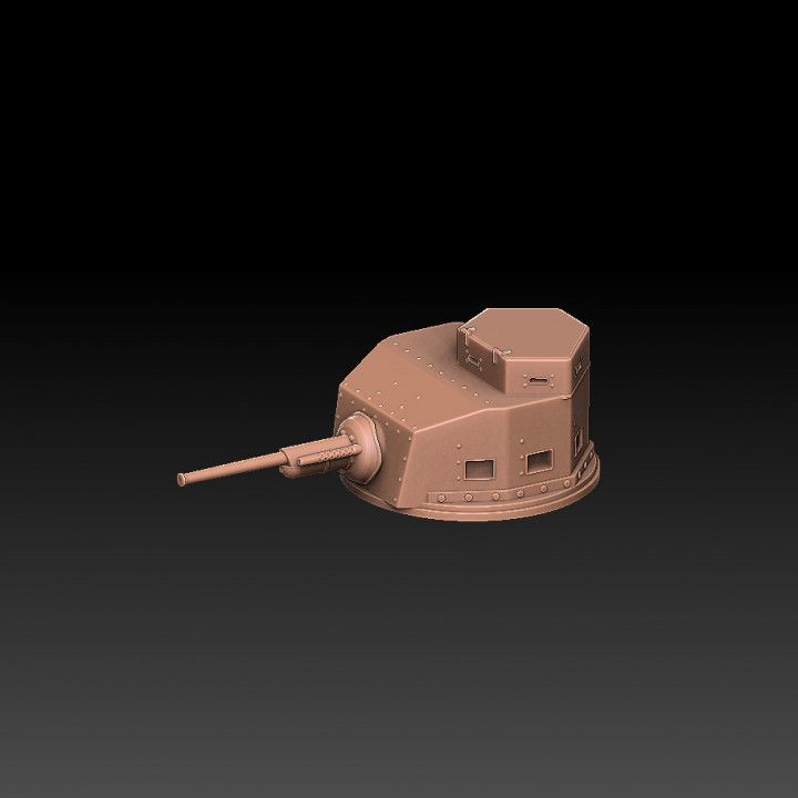 3D Printable M2A4 Tank Turret by Sharedog Miniatures