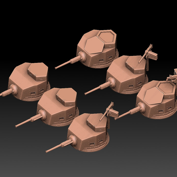 3D Printable M2A4 Tank Turret by Sharedog Miniatures