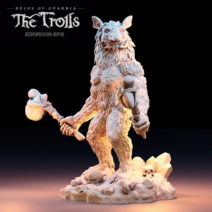 3D Printable Rakash, the Leader - Ruins of Guardia: The Trolls by Dalla ...