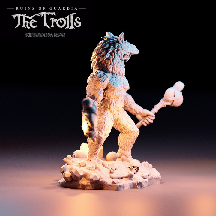 3D Printable Rakash, the Leader - Ruins of Guardia: The Trolls by Dalla ...