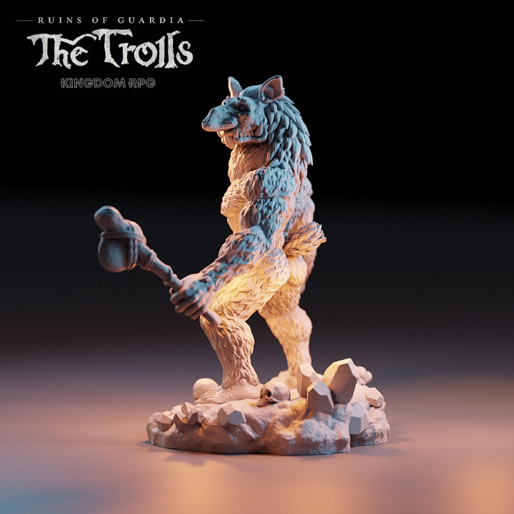 3D Printable Rakash, the Leader - Ruins of Guardia: The Trolls by Dalla ...