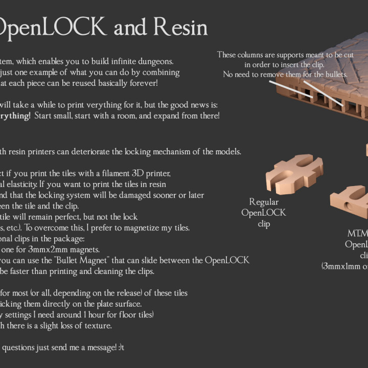 3D Printable OpenLOCK Magnetized Clips by Making Tlon