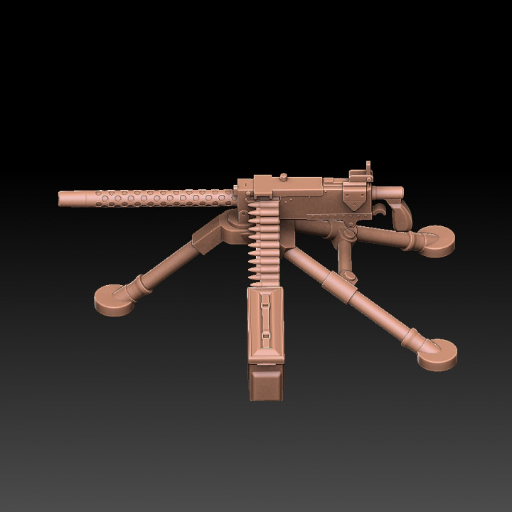 3D Printable M1919 Browning 30 cal Machine Gun by Sharedog Miniatures