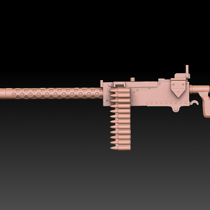 3D Printable M1919 Browning 30 cal Machine Gun by Sharedog Miniatures