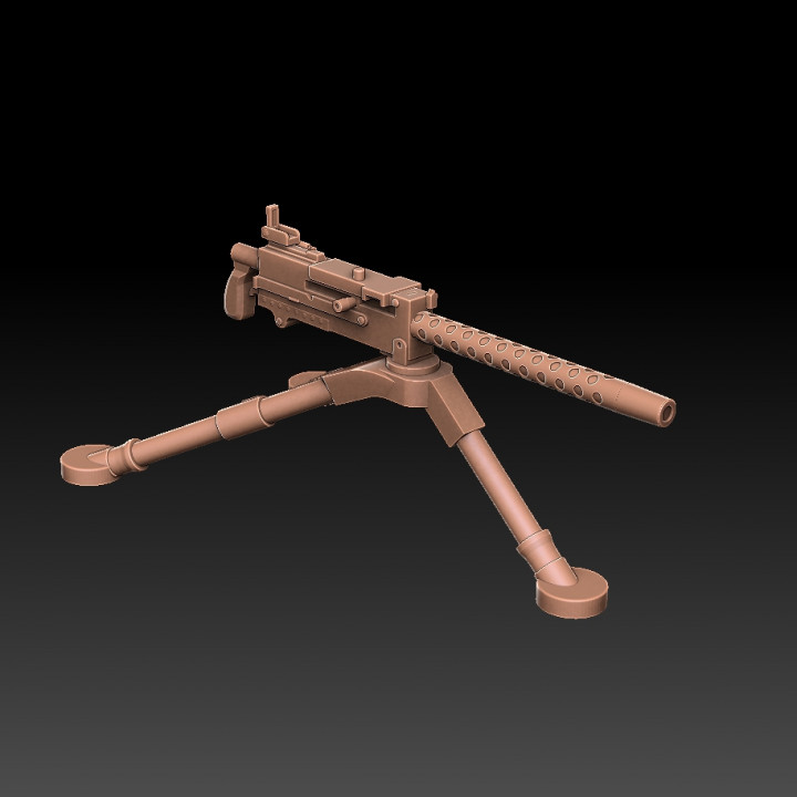 3D Printable M1919 Browning 30 cal Machine Gun by Sharedog Miniatures